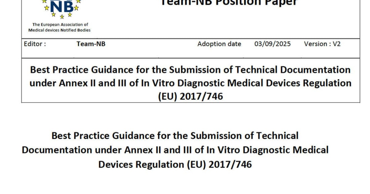IVDR Submission: Team-NB Best Practices (2025)